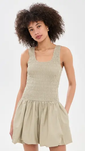 PISTOLA Ilona Bubble Hem Dress - Mist