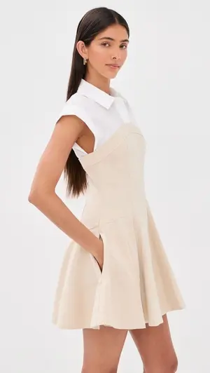 Simkhai Sundae Linen Blend Mini Dress
