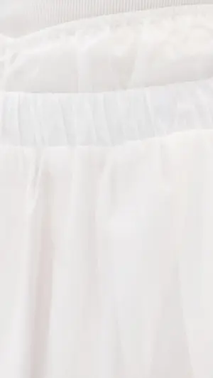DARKPARK Culotte Balloon Pants In Sheer Voile - White