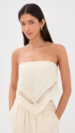 Simkhai Lahni Linen Lace Top