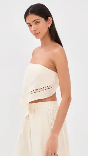 Simkhai Lahni Linen Lace Top