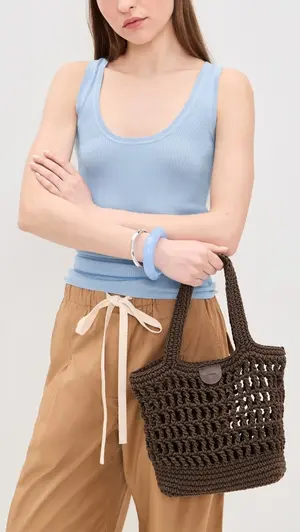 Vince Barcelona Small Crochet Tote - Date