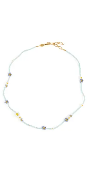 ANNI LU Anni Lu Beaded Daisy & Pearl Necklace