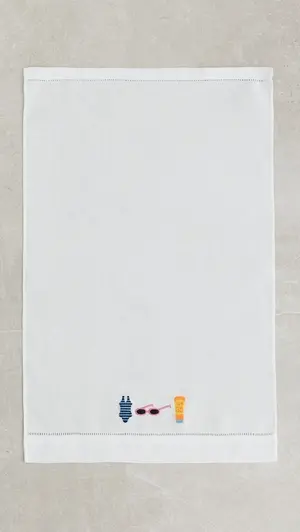 ABBODE Beach Icons Tea Towel