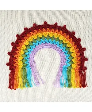 MELANGE COLLECTION Knit Cotton 10 Rainbow Pillow