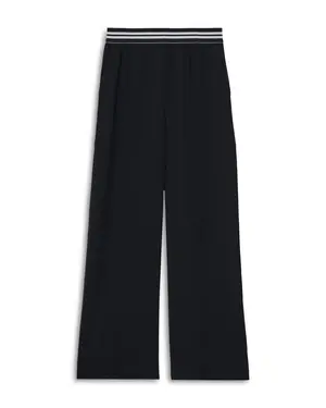 REISS Petite Sonnie Wide Leg Pants - Navy