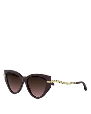 BVLGARI Serpenti Viper Cat Eye Sunglasses, 56mm - Violet/brown