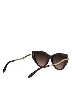 BVLGARI Serpenti Viper Cat Eye Sunglasses, 56mm
