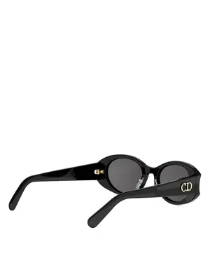 Dior Glow B3i Oval Sunglasses, 51mm - Black/grey