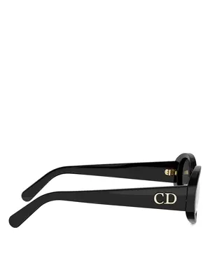 Dior Glow B3i Oval Sunglasses, 51mm - Black/grey