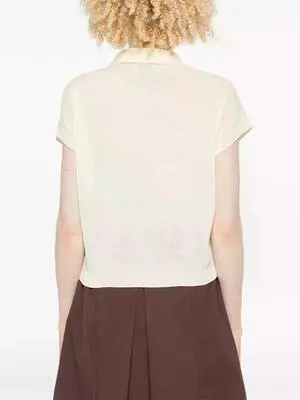 Peserico Light Knitted Polo Collar V-neck Sweater