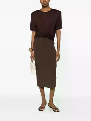 Alpha Studio Elastic-waistband Midi Skirt