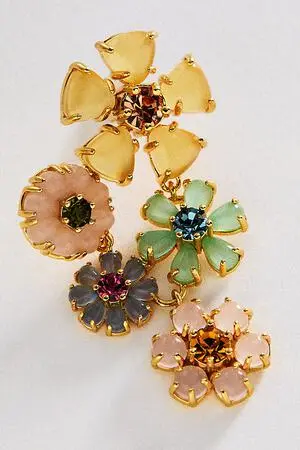 Loren Hope Talia Statement Earrings With Semi-precious Rose Stone