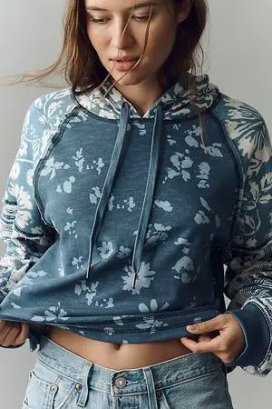 PILCRO Cotton Drawstring Hoodie