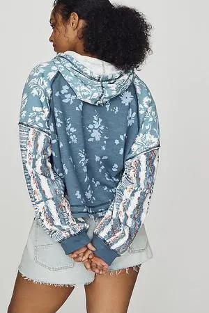 PILCRO Cotton Drawstring Hoodie