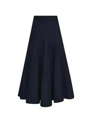 Oscar De La Renta Flared Midi Skirt - Blue