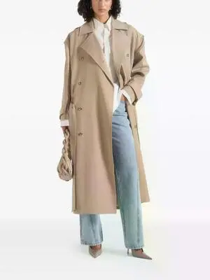 Manière De Voir Beige Double Belted Trench Coat