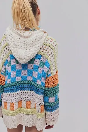 Free People Poolside Crochet Hoodie