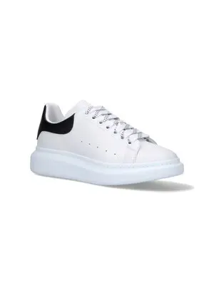 Alexander McQueen Oversize" Calfskin Sneakers With Contrast Detailing - White