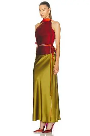 LAQUAN SMITH Asymmetrical Scarf Top