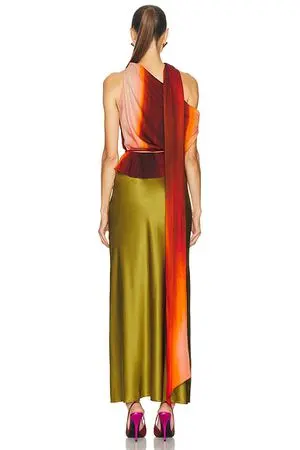 LAQUAN SMITH Asymmetrical Scarf Top