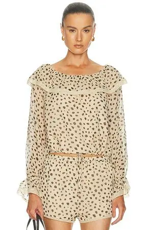 Posse Priscilla Blouse Print Silk - Cheetah
