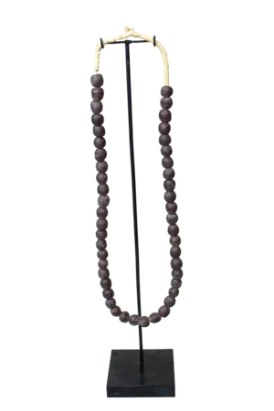 Botanical Boys Ghana Glass Beads Necklace - Brown