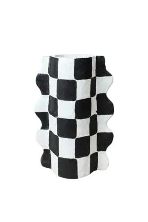 Botanical Boys Neutrals / Ligagasi Paper Mache Vase Fifty Two - Black