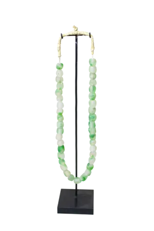 Botanical Boys Ghana Glass Beads Necklace - Green