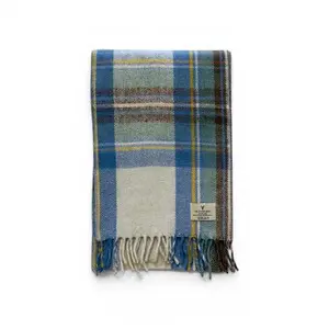 LOOM & COVE 100% Recycled Lambswool Scarf Stewart Muted - Blue
