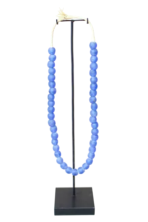 Botanical Boys Ghana Glass Beads Necklace - Blue