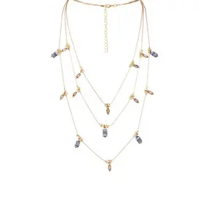 Saachi Multi-layered Shell And Stone Necklace