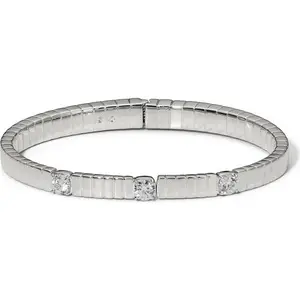 Nadri Delancey Hinge Bracelet With Cubic Zirconia - Rhodium