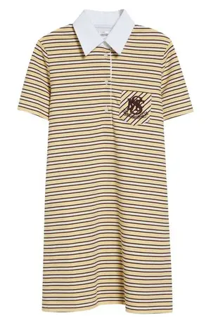 Stella McCartney Embroidered Crest Stripe Polo Dress
