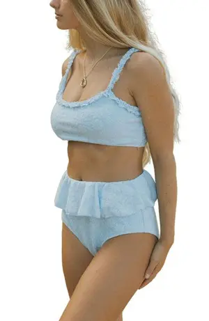 Geode Swimwear Azure Bikini Top - Blue