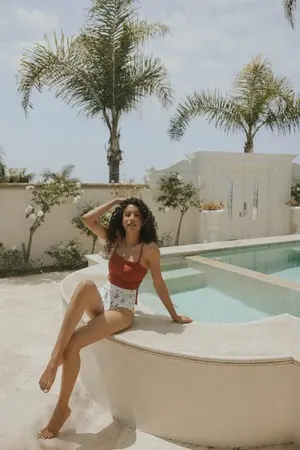 GEODE SWIMWEAR Sandstone Tankini Top