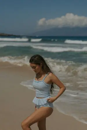 GEODE SWIMWEAR Azure High Waisted Bottoms