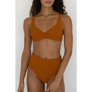 Geode Swimwear Ember V-neck Bikini Top