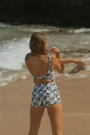 Geode Swimwear Aruba Open Back Bodysuit