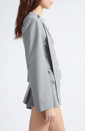 Sandy Liang Briar Tie Stretch Suiting Jacket