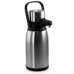 MEGACHEF 3.17 Quart Stainless Steel Airpot Hot Water Dispenser For Coffee And Tea - Silver