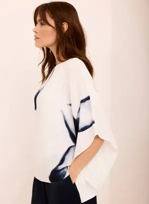 Mint Velvet Printed Batwing Top