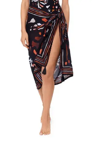Magicsuit Chrysalis Pareo Cover-up Skirt - Black/multi