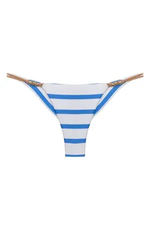 VIX PAULA HERMANNY Paige Striped Bikini Bottoms - Blue Multi