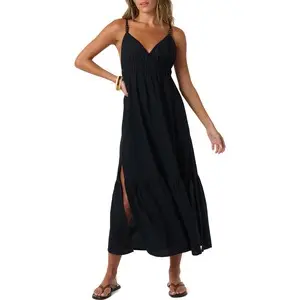 O'Neill Julez Sundress With Embellished Straps And Slit - Black