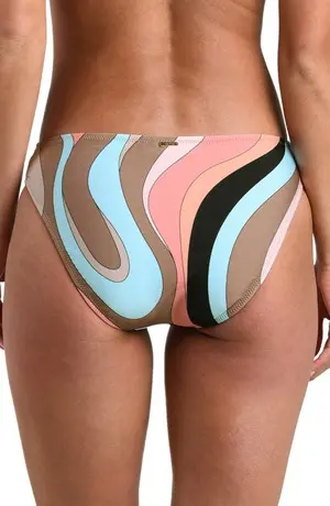 L'Agence Nicole Abstract Swirl Bikini Bottoms