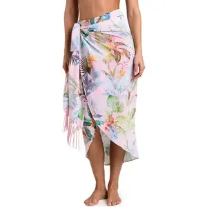 L'Agence Palm Colorful Cover-up Pareo - Pink Multi