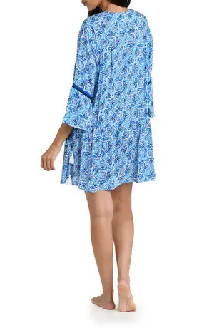 La Blanca Costa Azul Bell Sleeve Drawstring Waist Cover-up Tunic