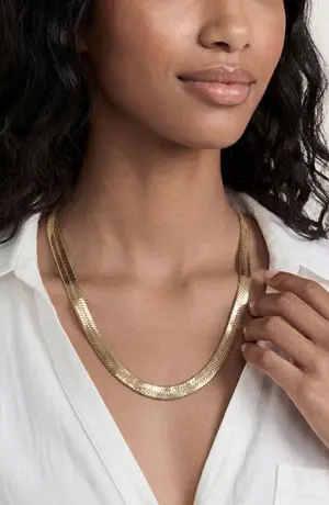 Ettika Wide Snake Chain Necklace