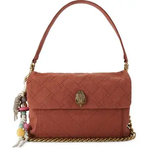 Kurt Geiger Celia Shoulder Bag With Embellished Eagle Head Clasp - Rust